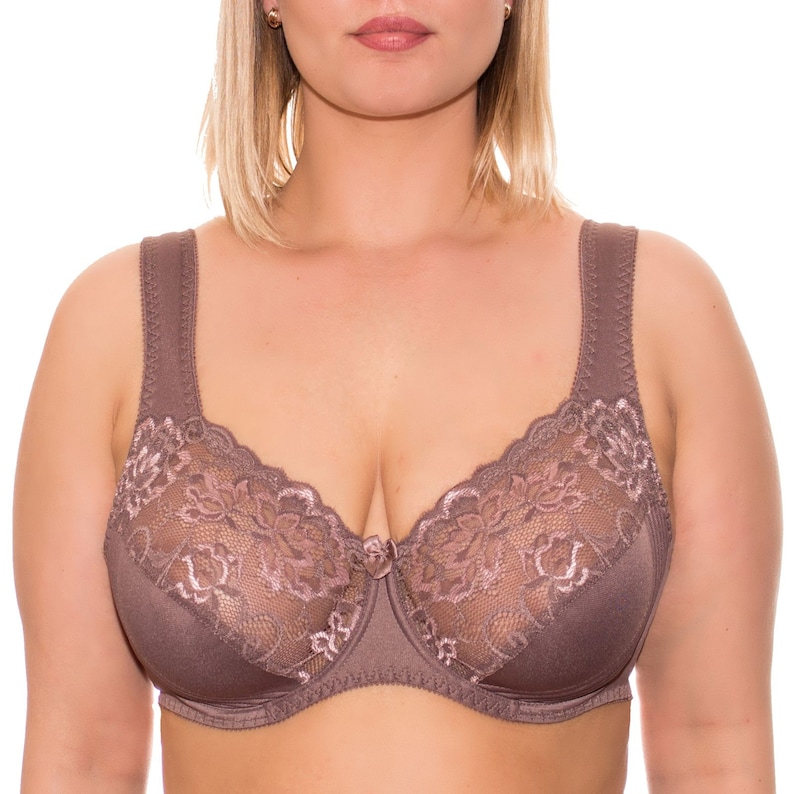 Full Coverage Underwire Bra Comfort Wide Straps Support Panels Plus