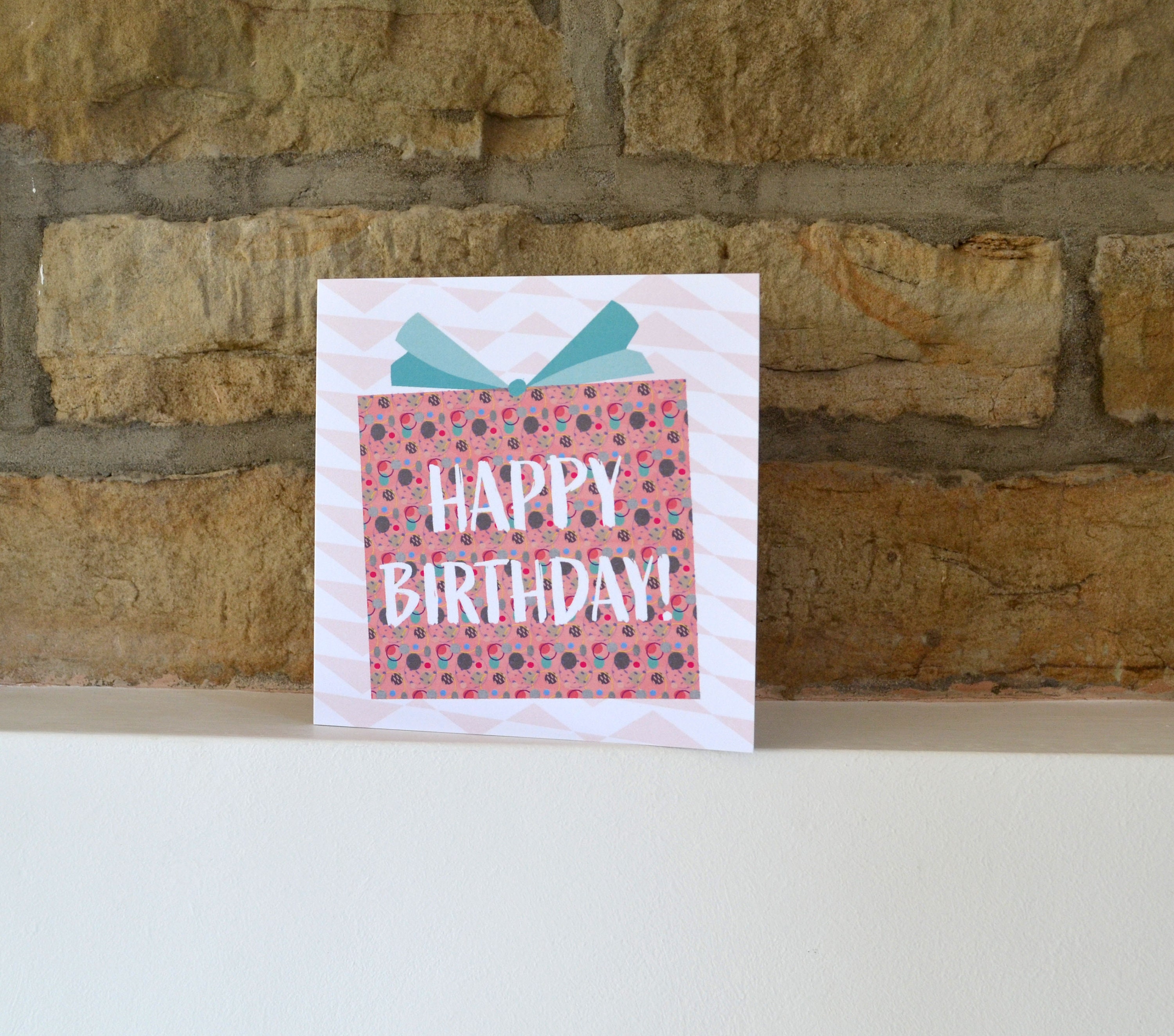 Present Birthday Card - Etsy