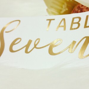 Custom Foil Decal Table Seating Number Vinyl Decal Quote | Etsy