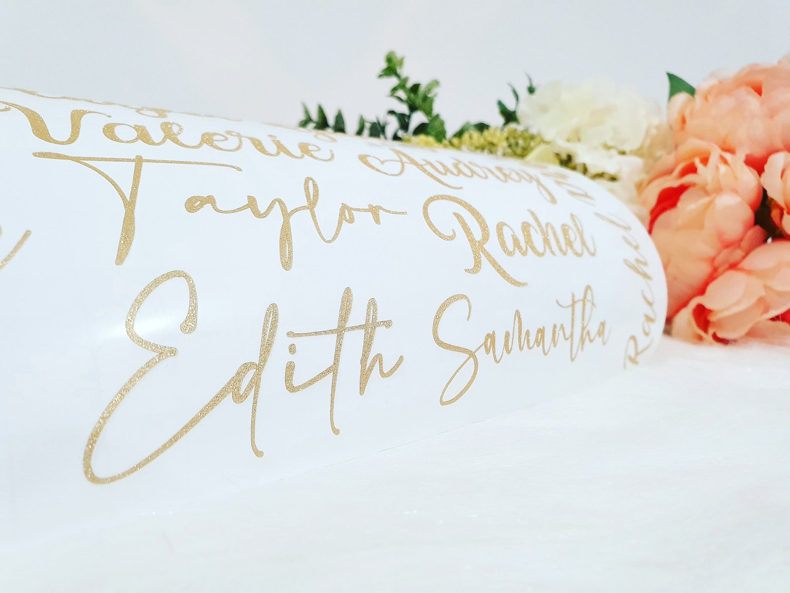 Custom Name Decal Gold Foil Decal Labels Stickers Glass Decal Custom ...