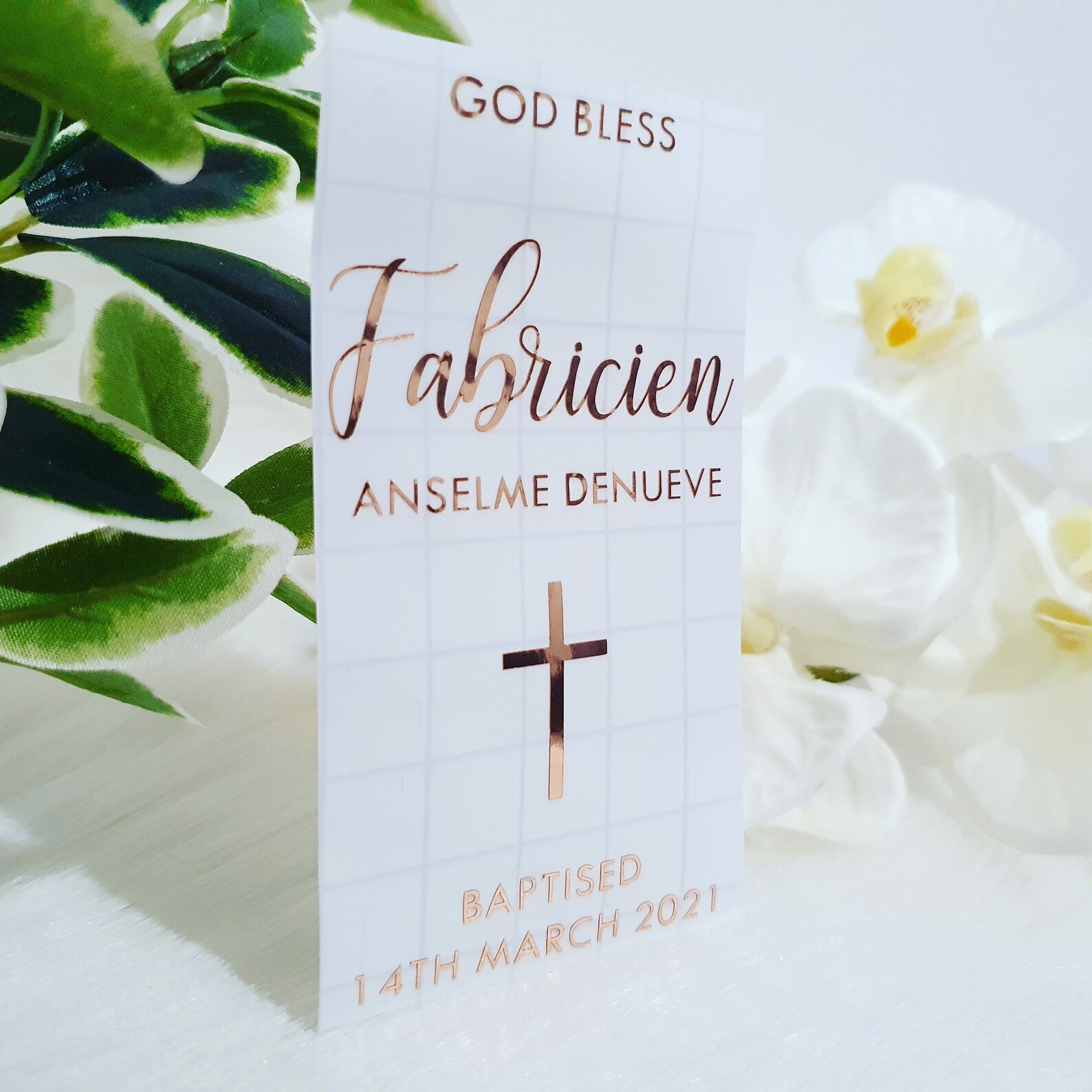 Christening Baptism Candle Decal | Custom Foil Vinyl Decal | Baby ...