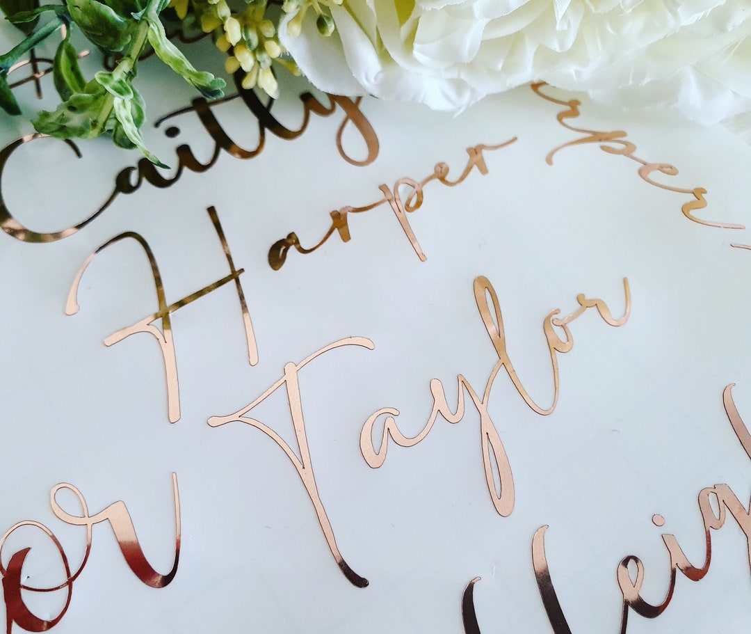 Custom Name Decal | Gold Foil Decal | Labels Stickers | Glass Decal ...