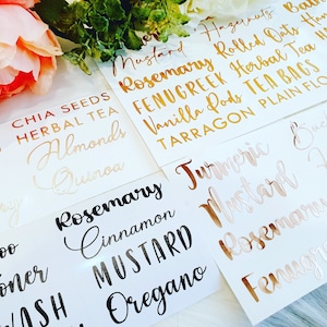 Custom Name Decal | Gold Foil Decal | Labels Stickers | Glass Decal ...