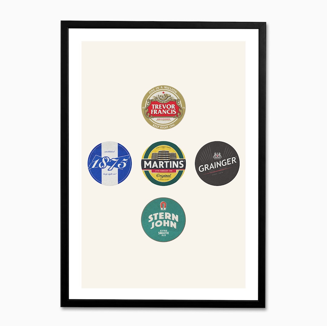 Birmingham Icon Beer Mats / Print - Etsy UK