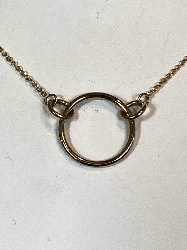 Solid Gold Discreet Day Collar for Submissive. 10K Gold. Circle of O ...