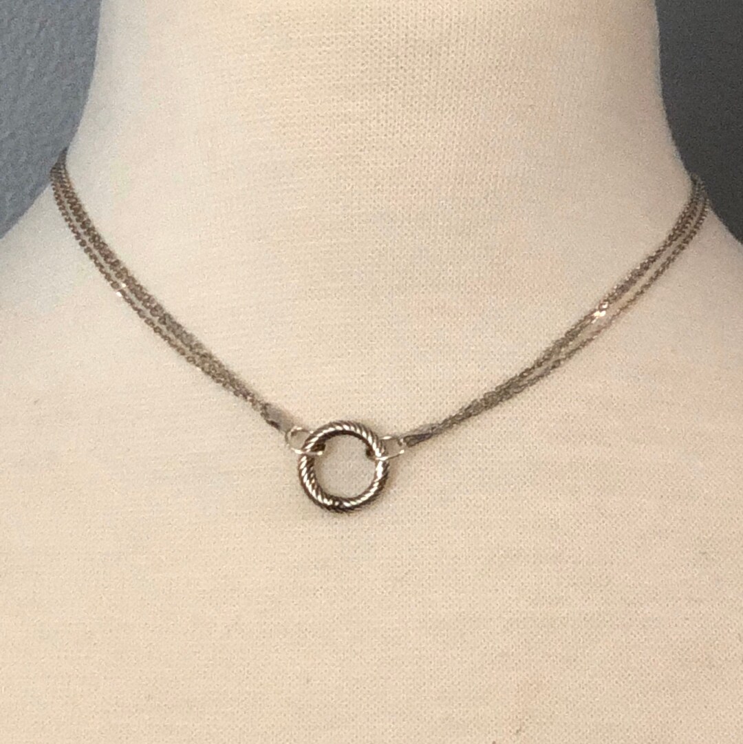Sterling Silver Submissive Day Collar With Eternity Ring Clasp ...