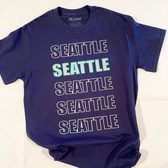 Adult SEATTLE city teams colors t-shirt | Etsy