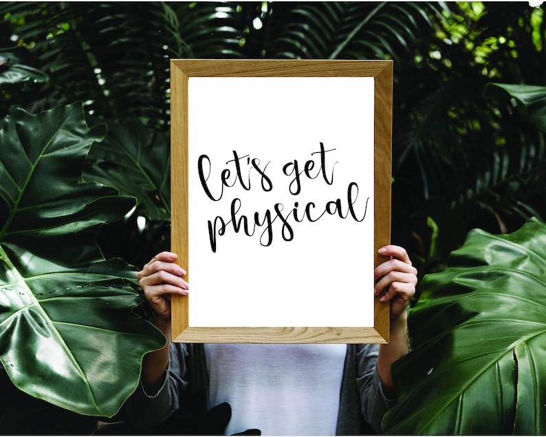 Let's Get Physical PRINTABLE Wall Art - Etsy