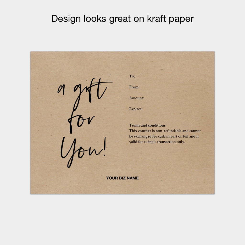 Gift Certificate Templates Printable Gift Certificate | Etsy