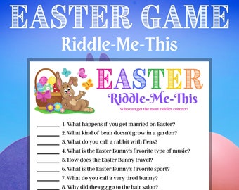 EASTER Trivia Printable Game Easter Party Games Family - Etsy