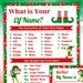 What's Your Elf Name, Christmas Game, Christmas Activity for Everyone ...