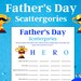 Father's Day Scattergories Game, Printable Family Game, Virtual Game ...