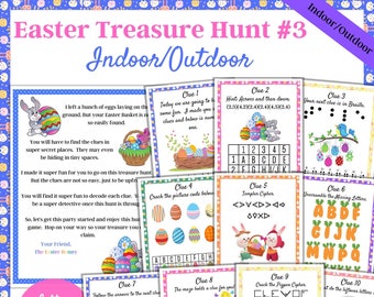 Indoor and Outdoor Easter Treasure Hunt, Easter Bunny Letter, Easter ...