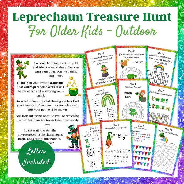 Outdoor Leprechaun Scavenger Hunt - Etsy