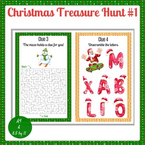 Outdoor Christmas Treasure Hunt, Letter From Santa, Outdoor Scavenger ...