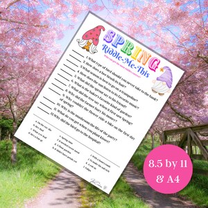 Spring Riddle-me-this, Family Game, Classroom Game, Spring Activity ...