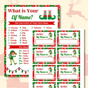 What's Your Elf Name, Christmas Game, Christmas Activity for Everyone ...