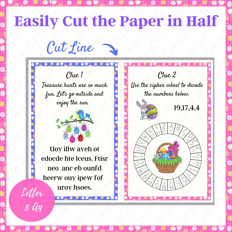 Easter Scavenger Hunt Easter Bunny Letter Outdoor Treasure - Etsy