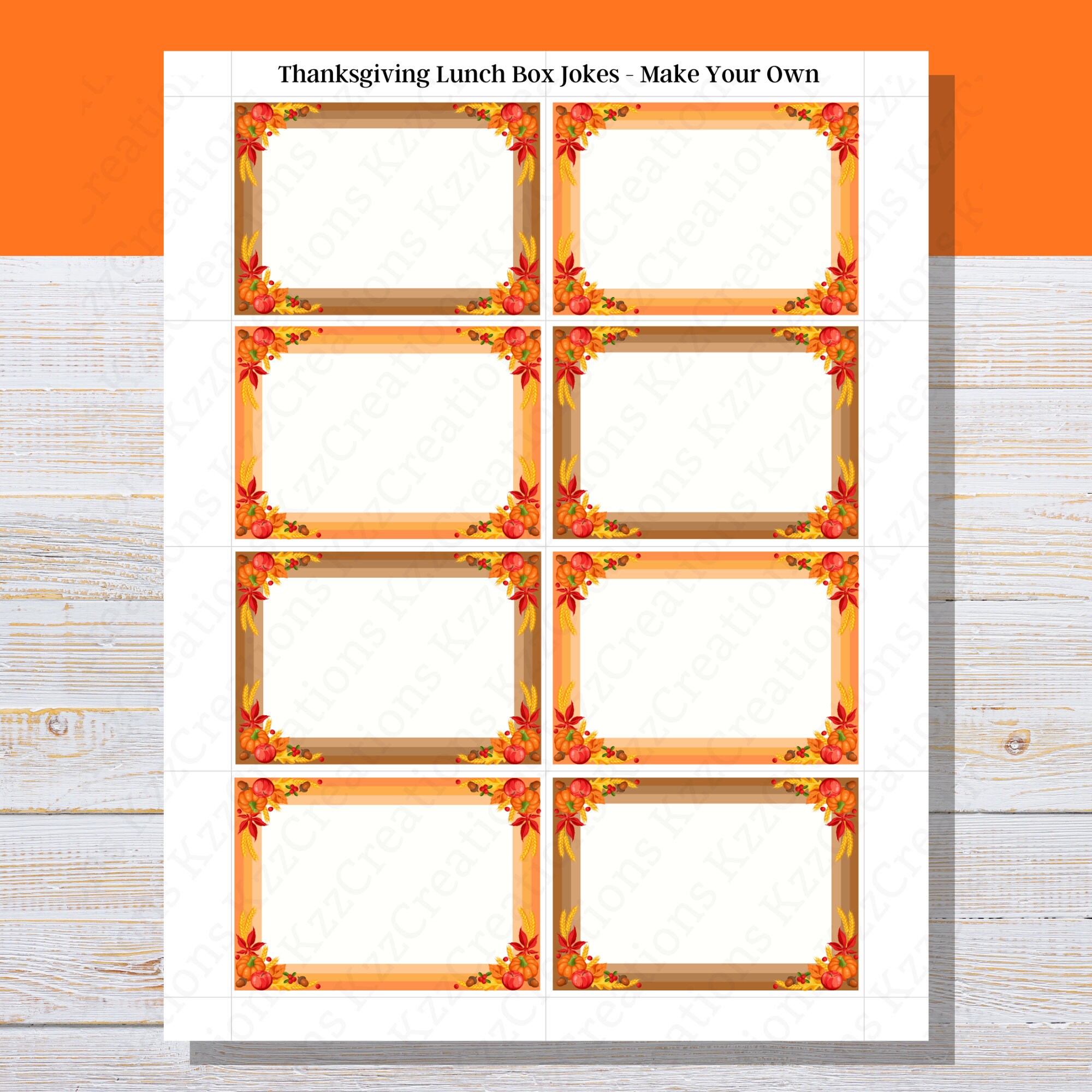 Thanksgiving Lunch Box Jokes Notes for Kids Fall/autumn - Etsy