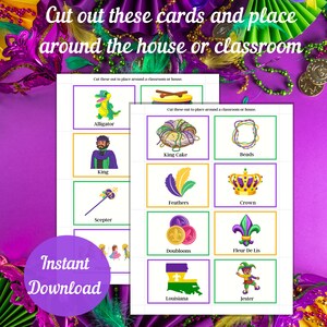 Mardi Gras Scavenger Hunt for Schools, at Home Scavenger Hunt Clues ...