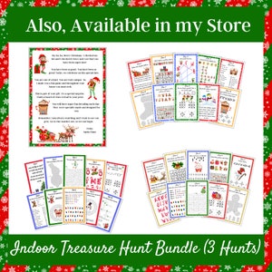 Christmas Scavenger Hunt, Indoor Treasure Hunt, Game for Older Kids ...
