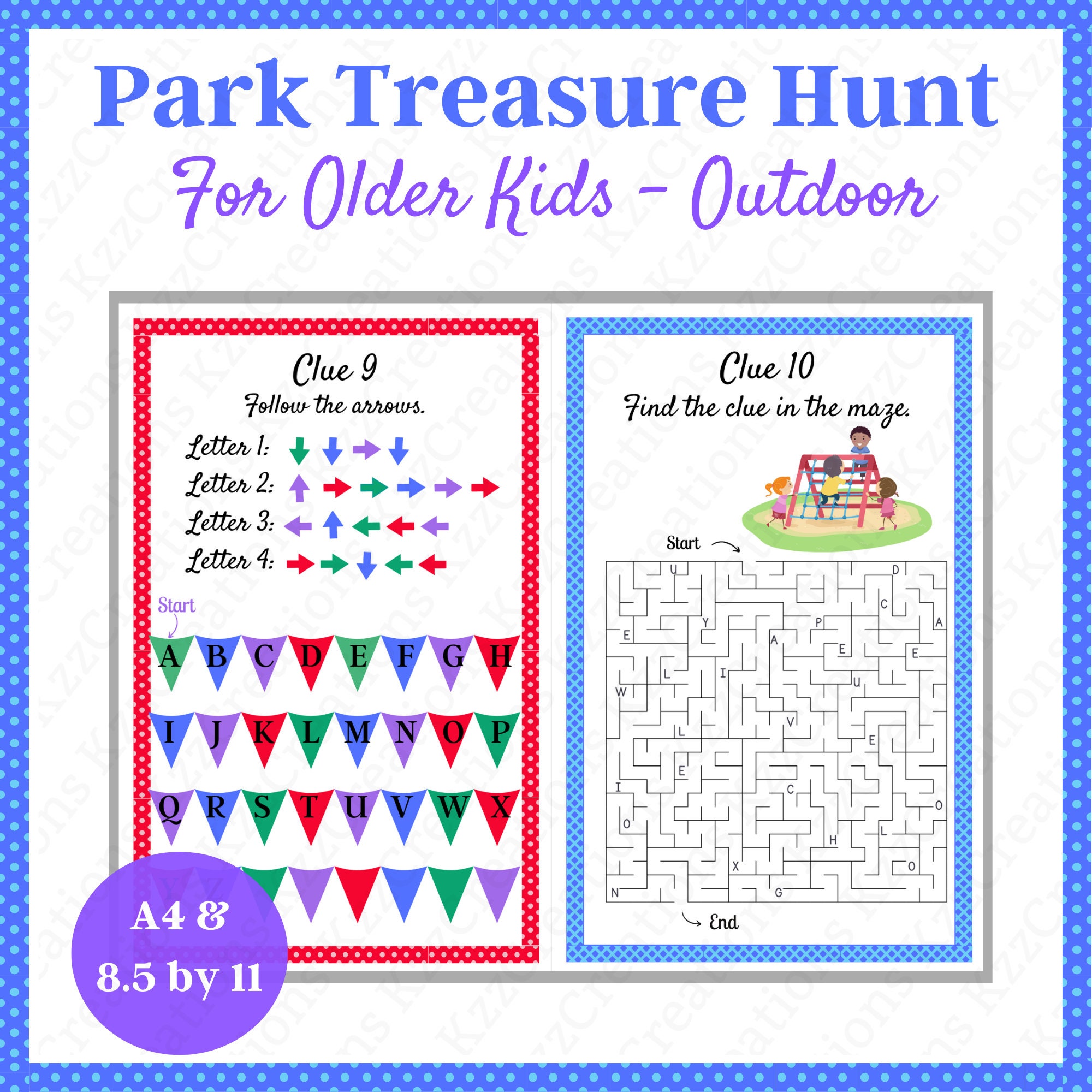Park Scavenger Hunt, Crack the Code Clues, Older Kids (PDF Pattern) - Etsy