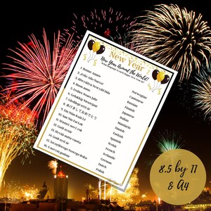 New Years Around the World, Printable Trivia Game, Activity for ...