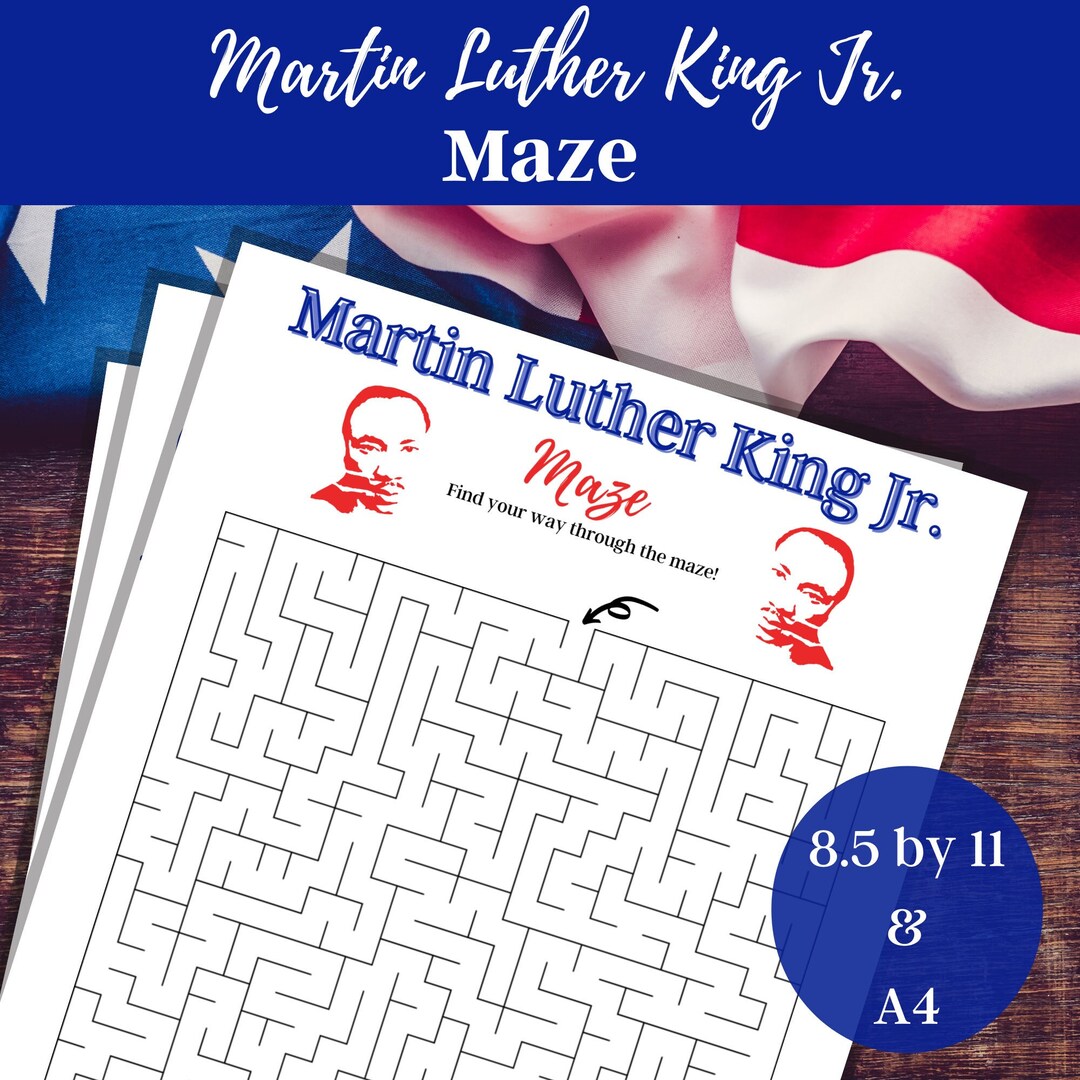 MLK Jr Day Maze, Celebrate Martin Luther King, Classroom Game, Fun for ...