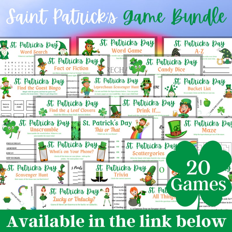 St Patrick's Day Game Lucky or Unlucky Family Game - Etsy