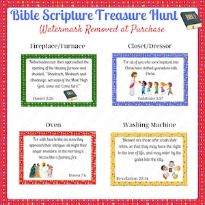 Bible Verse Treasure Hunt, Christmas Indoor Scavenger Hunt, Christian ...