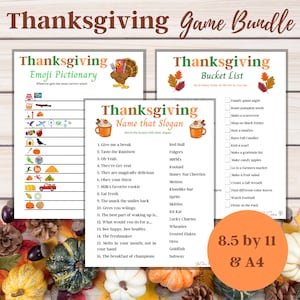 Thanksgiving Game Bundle, 20 Printable Games, Thanksgiving Activities ...