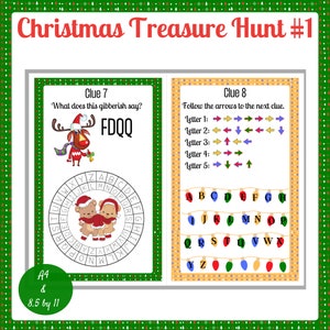 Outdoor Christmas Treasure Hunt, Letter From Santa (instant Download ...