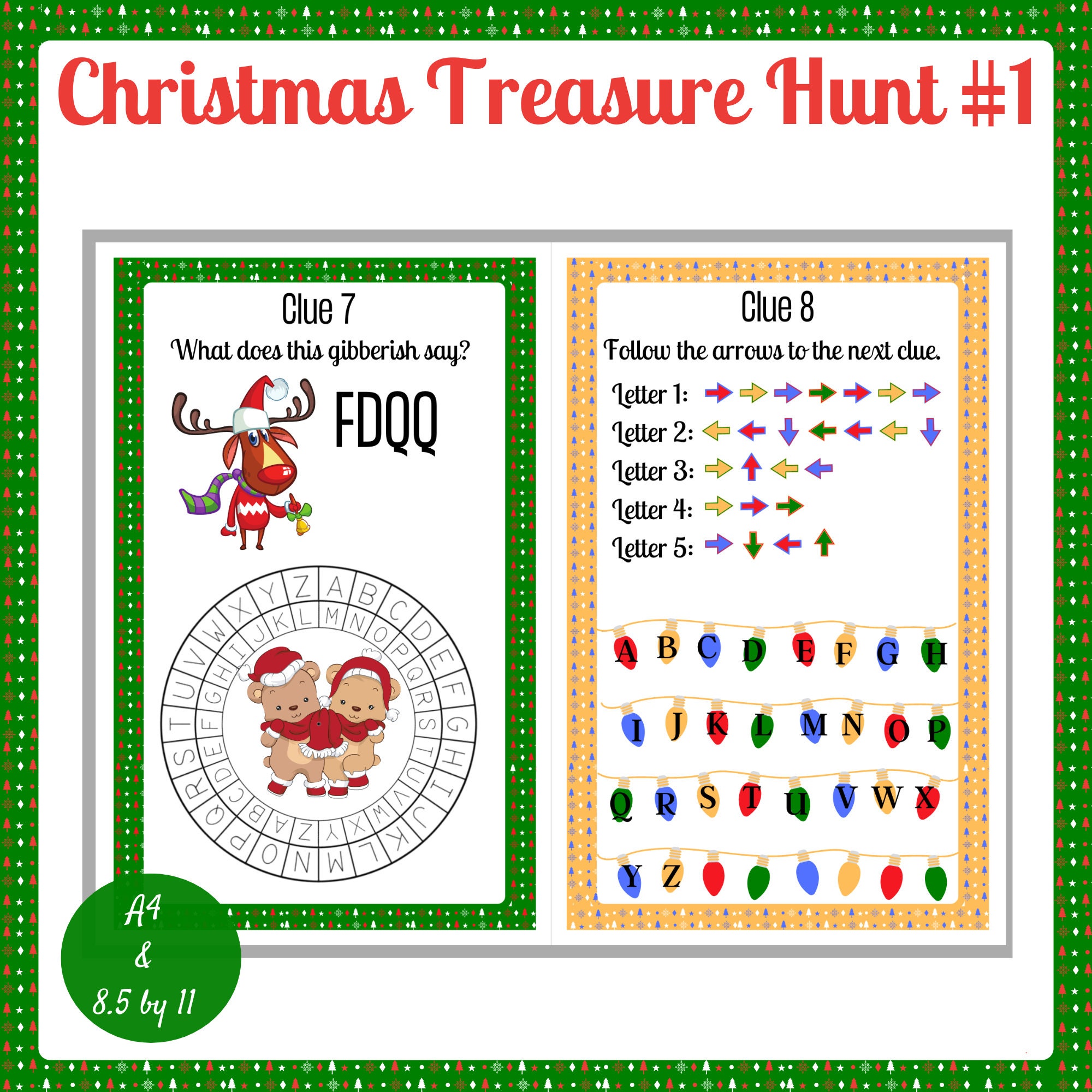 Outdoor Christmas Treasure Hunt, Letter From Santa (instant Download ...