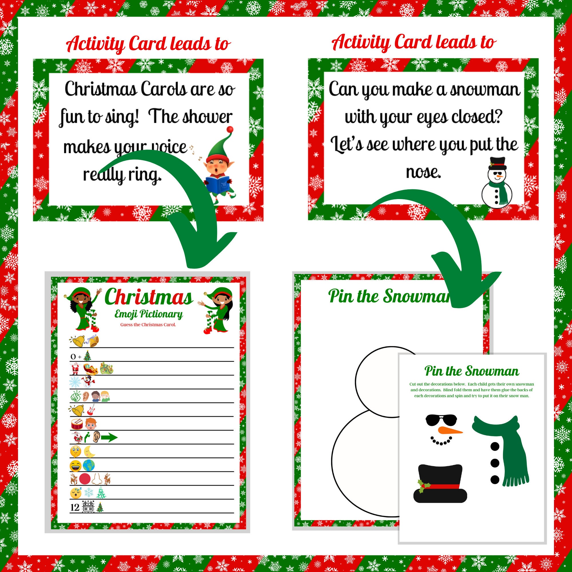 Christmas Elf Activity Kit, Rhyming Notes & Games (PDF) - Etsy