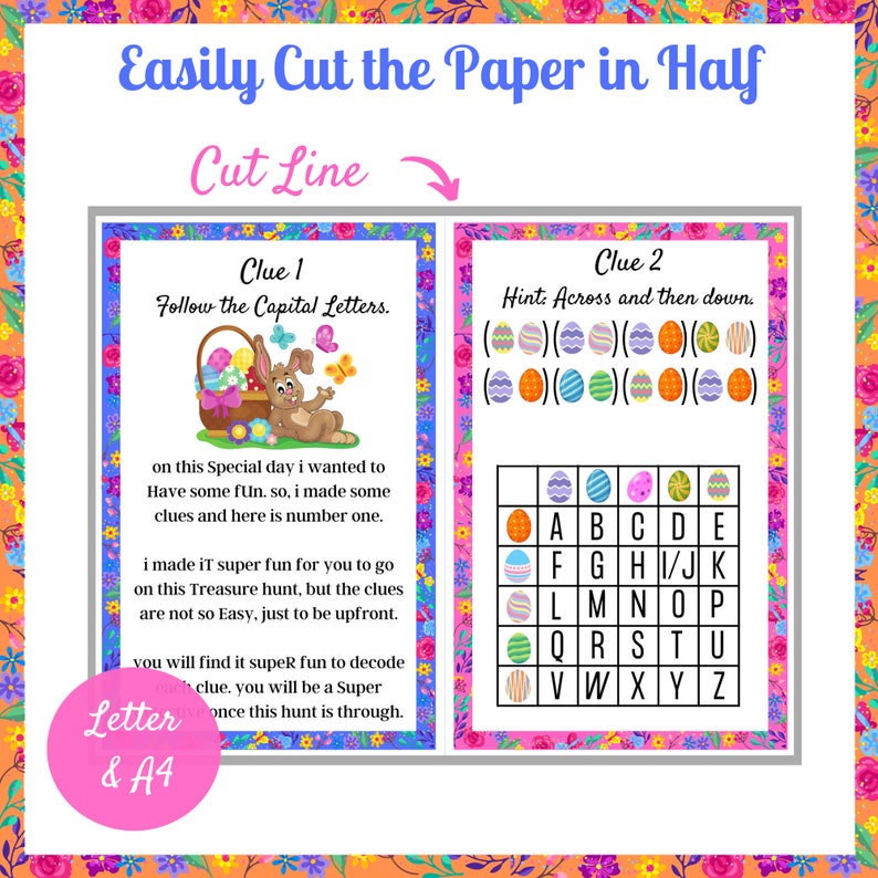 Easter Scavenger Hunt 3, Vol 2, Easter Bunny Letter, Outdoor Treasure ...