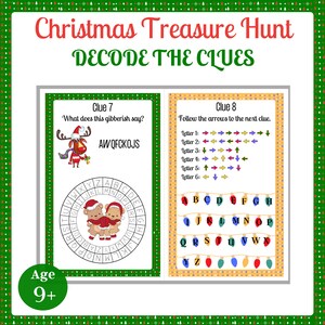 Christmas Treasure Hunt Crack the Code Christmas Indoor | Etsy