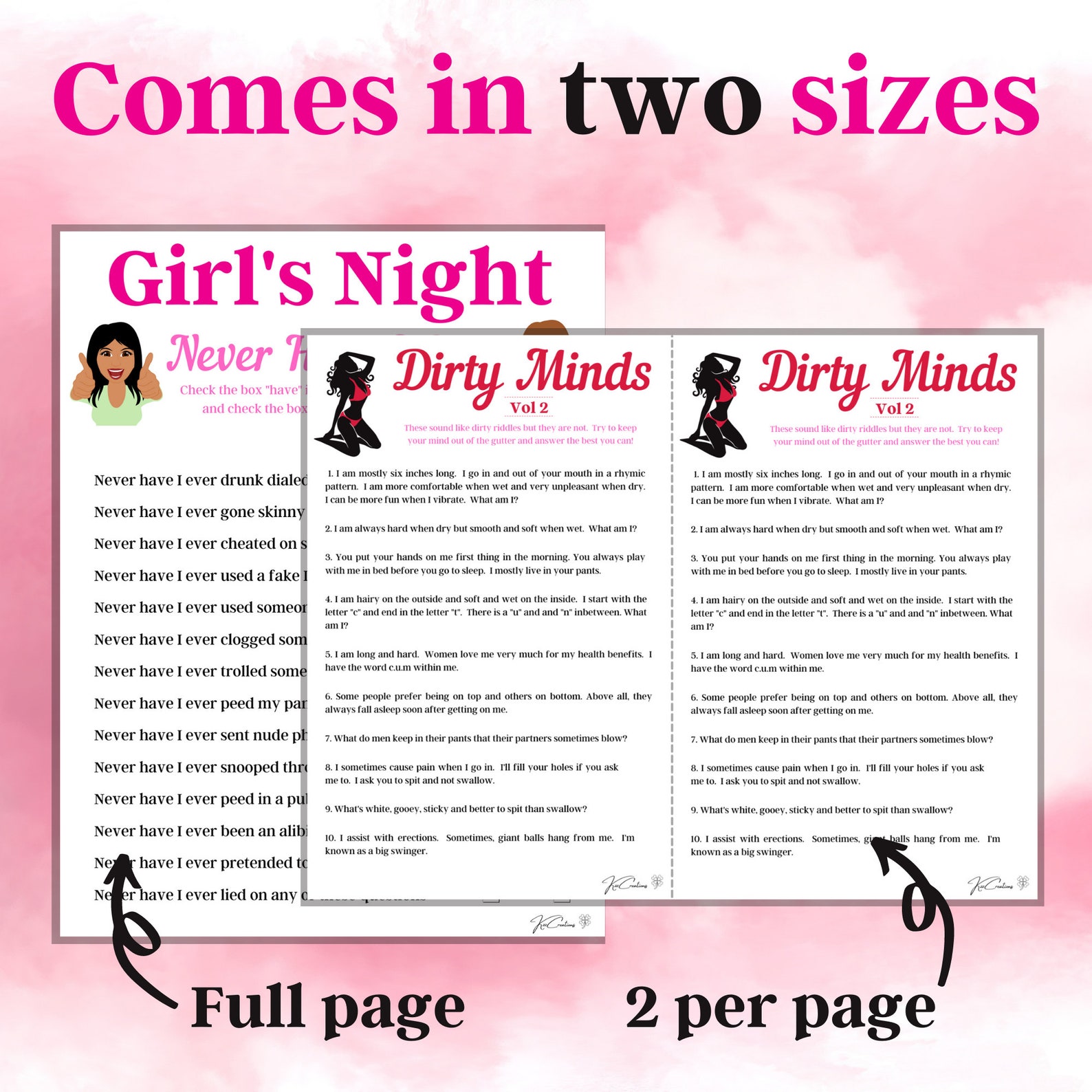Girls Night Game Bundle 10 Game Bundle Adult Girls Night - Etsy
