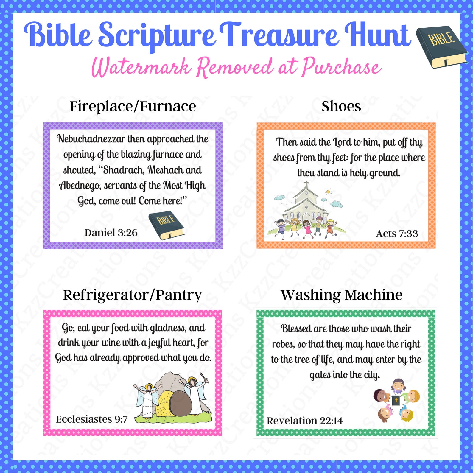 Bible Verse Treasure Hunt Indoor Treasure Hunt Scavenger - Etsy
