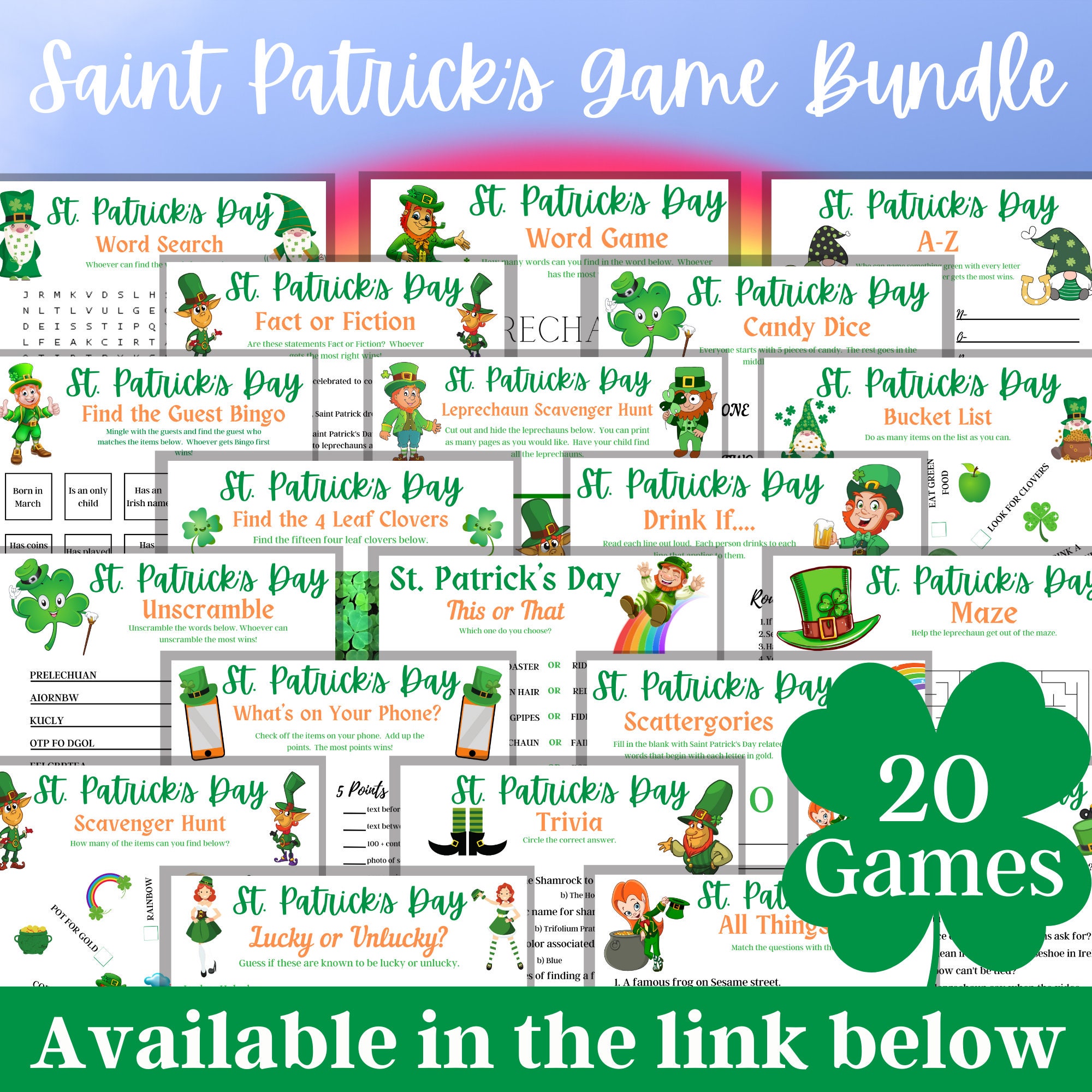 Leprechaun Treasure Hunt Indoor Saint Patrick's Day - Etsy