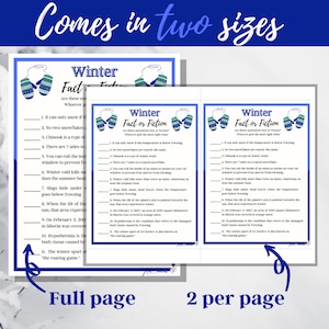 Winter Games Bundle, Printable Family Games, Fun for the Whole Family ...