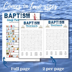 Baptism Game Bundle, 20 Printable Activities (PDF) - Etsy