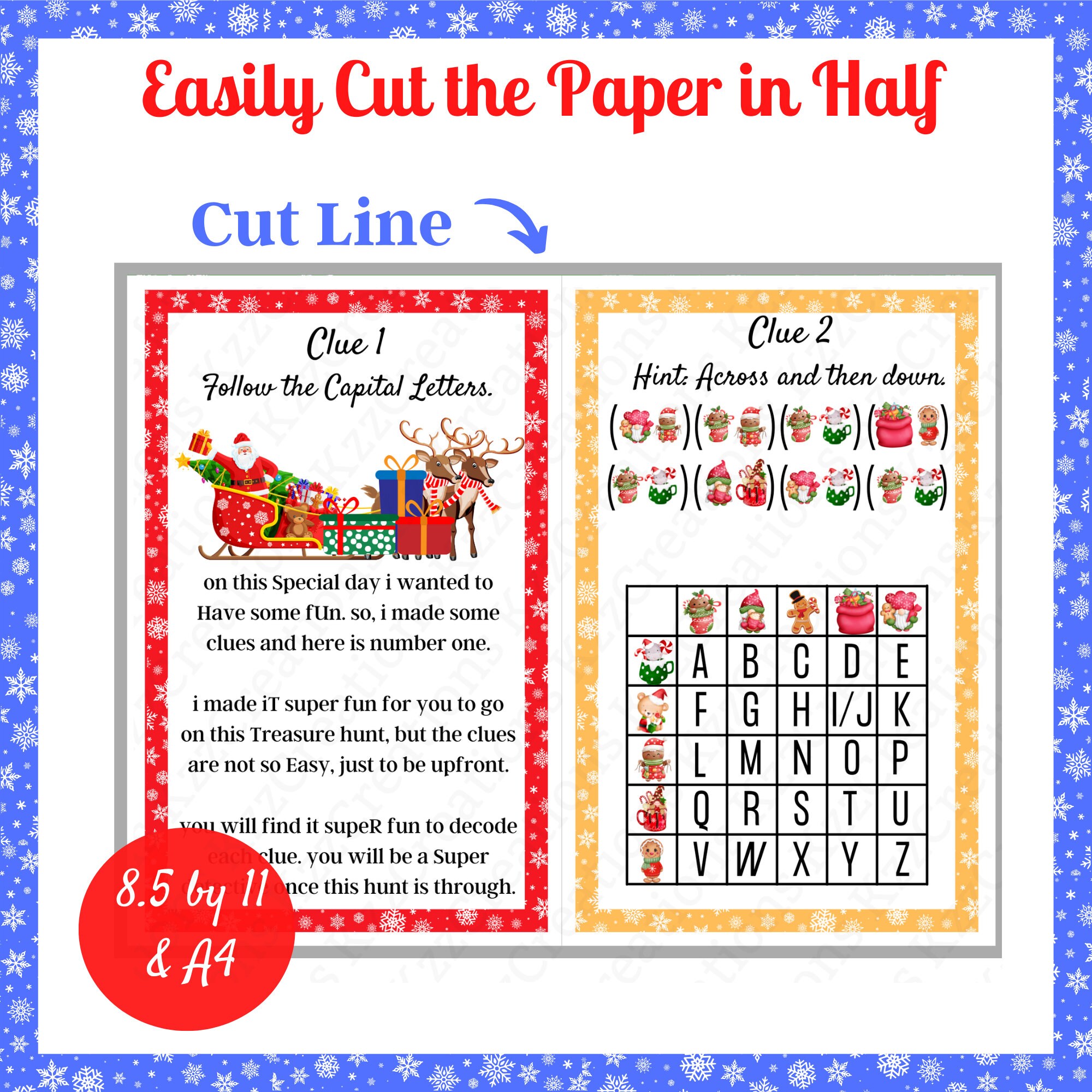 Outdoor Christmas Treasure Hunt Letter From Santa Outdoor - Etsy