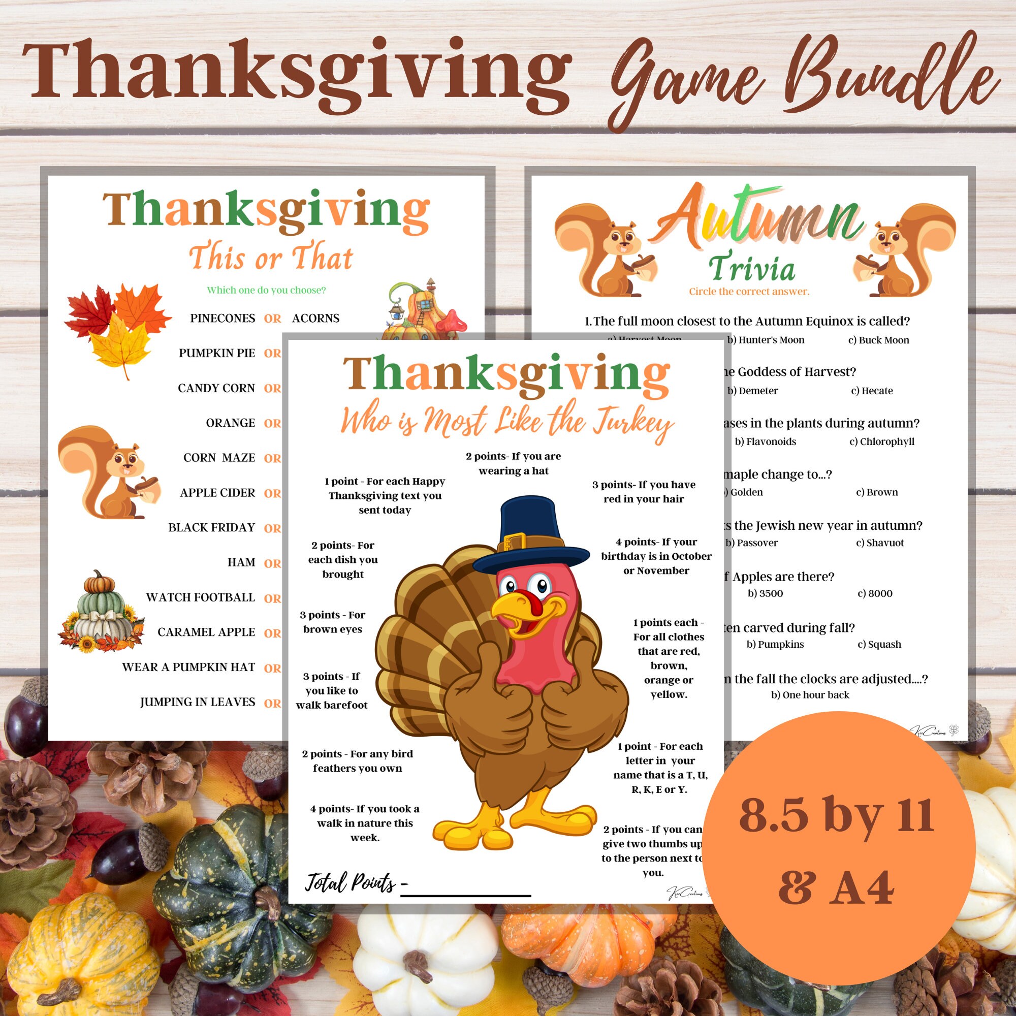 Thanksgiving Game Bundle, 20 Printable Activities (instant Download) - Etsy