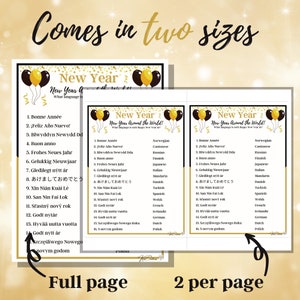 New Years Around the World, Printable Trivia Game, Activity for ...