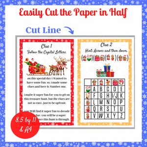 Christmas Scavenger Hunt, Letter From Santa, Indoor Christmas Treasure ...