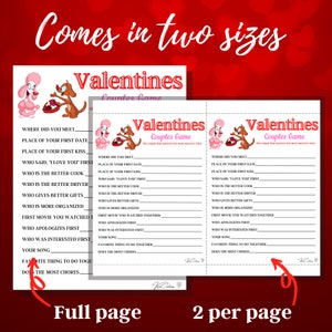 Valentine's Day Game Couples Game, Printable Family Game, Virtual Party ...