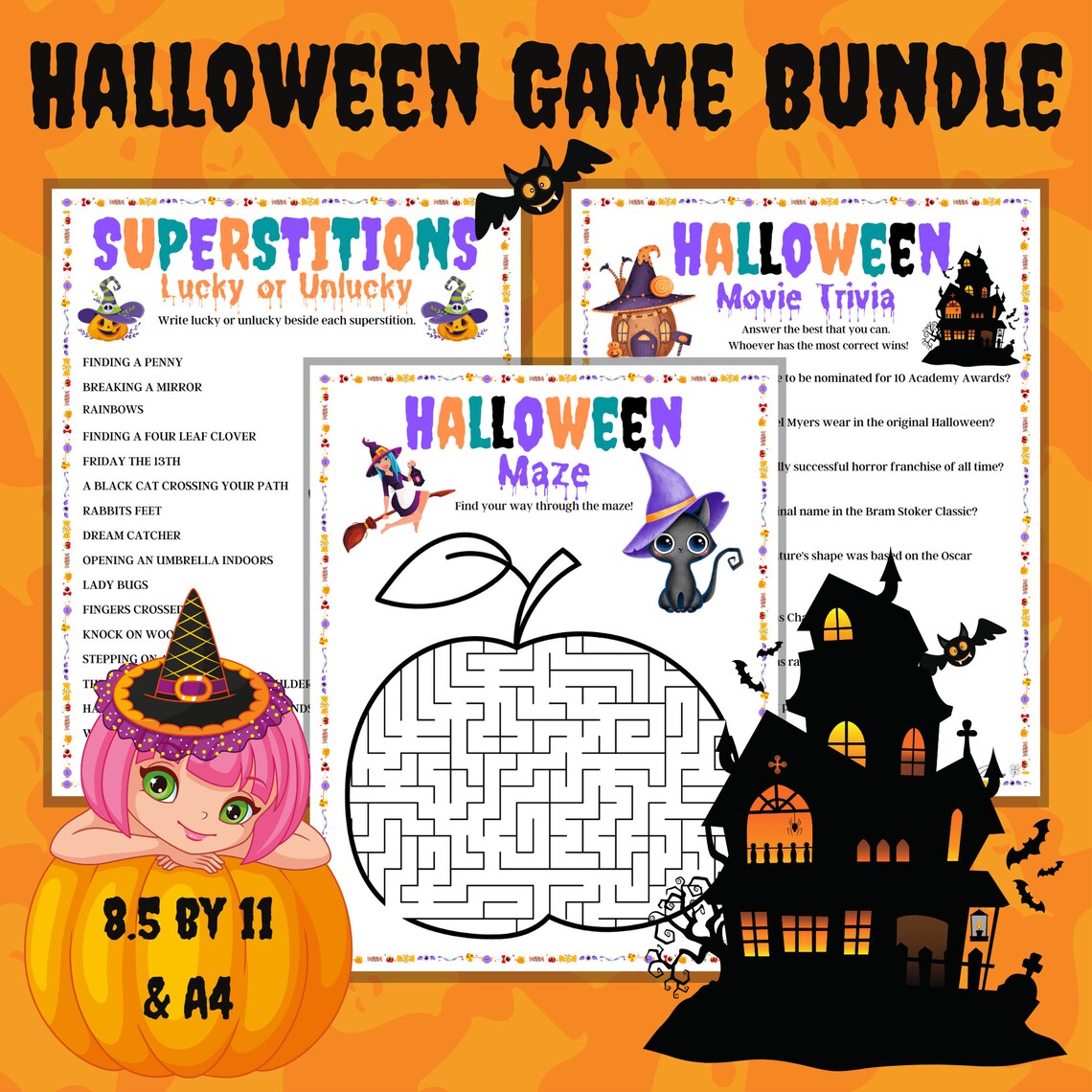 Halloween Game Bundle 20 Printable Family Games Games for - Etsy