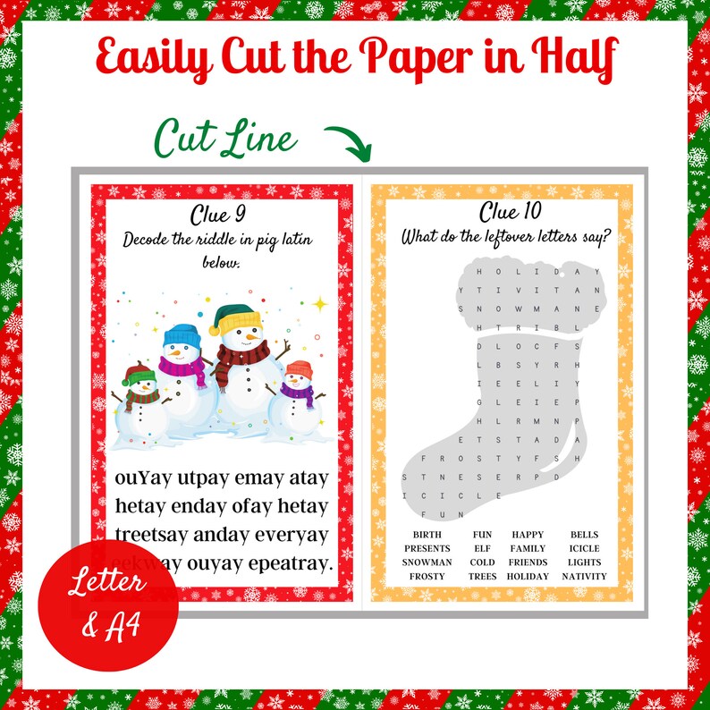 Outdoor Christmas Treasure Hunts Letter From Santa 3 Outdoor - Etsy