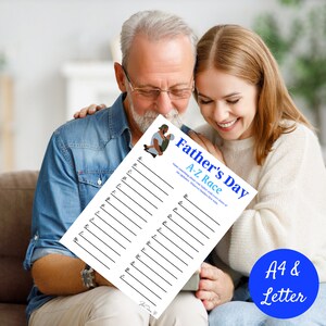 Father's Day Game A-Z Race, Printable Family Game, Virtual Game, Game ...