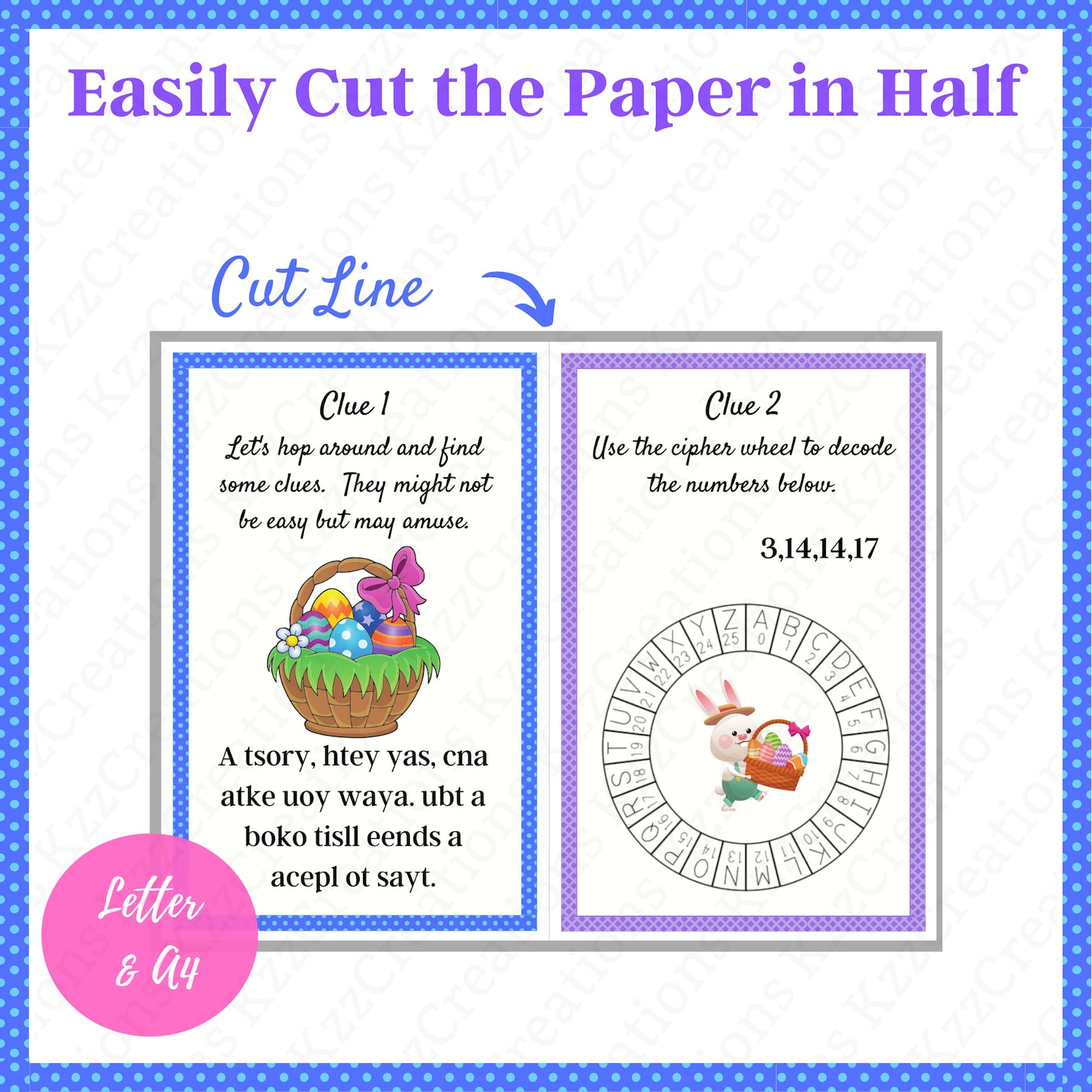 Easter Treasure Hunt, Easter Bunny Letter, Indoor Scavenger Hunt, Game ...